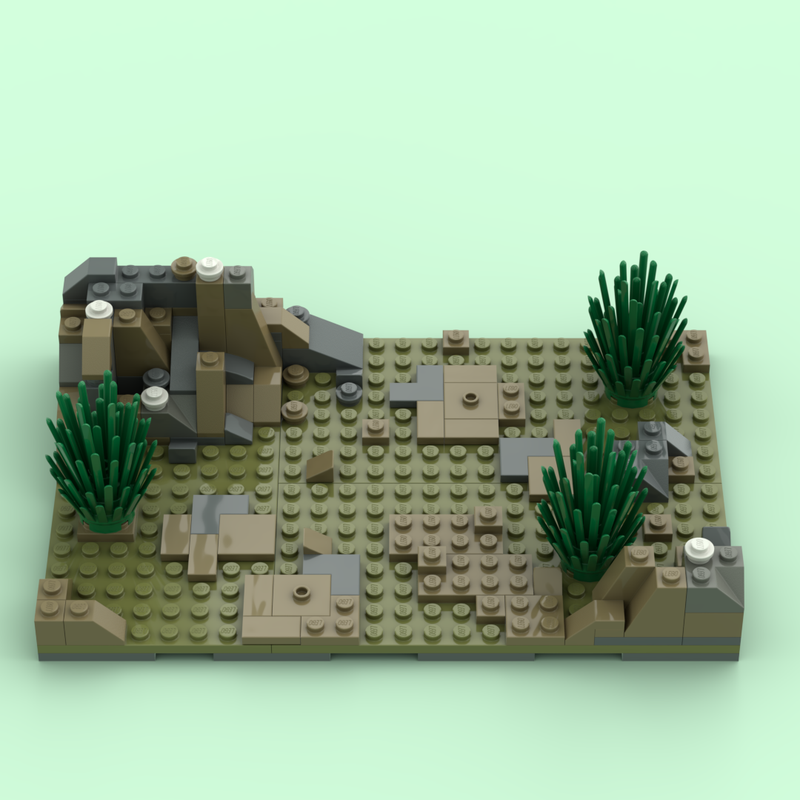 LEGO MOC Rocky Alpaca Display Base by DocBlock | Rebrickable - Build ...