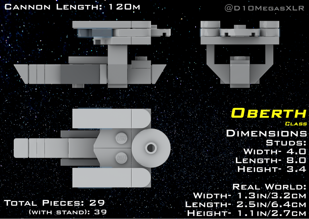 LEGO MOC Oberth Class by D10MegasXLR | Rebrickable - Build with LEGO