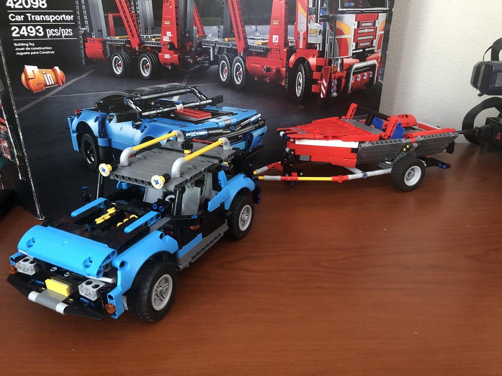 LEGO MOC 42098: SUV with Boat Trailer by MattBuildz | Rebrickable - Build with LEGO