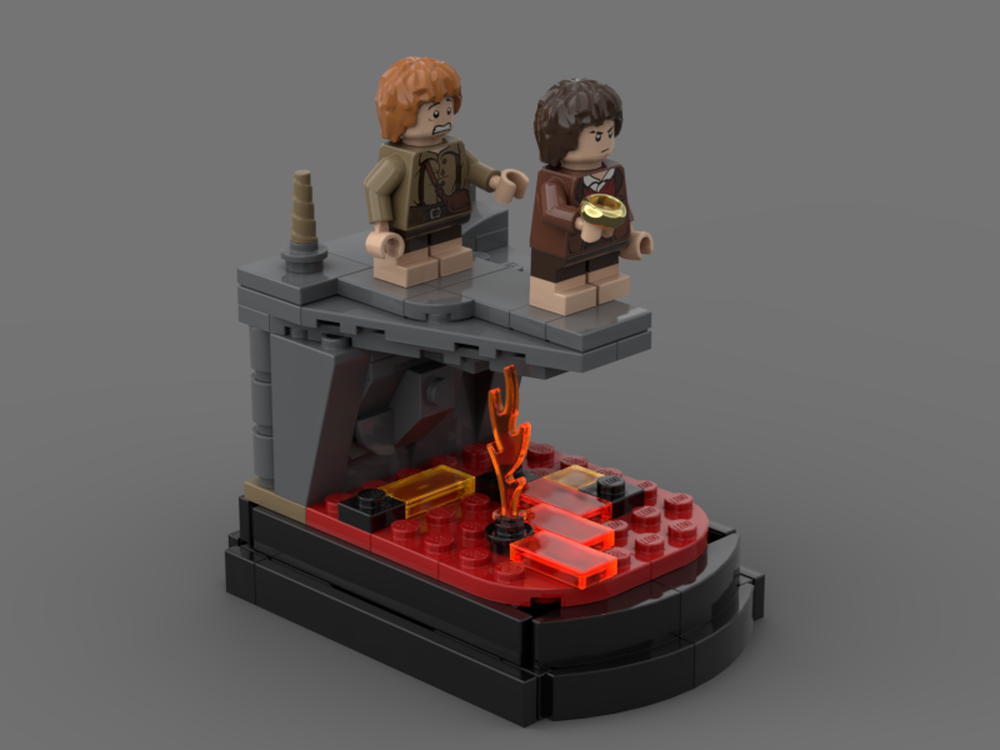 LEGO MOC Mount Doom Display by Virgil_Thru_Inferno | Rebrickable ...