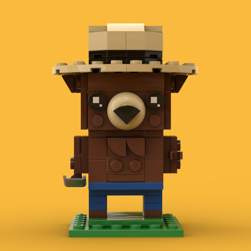 LEGO MOC Smokey Bear Brickheadz by BlueTorn | Rebrickable - Build with LEGO