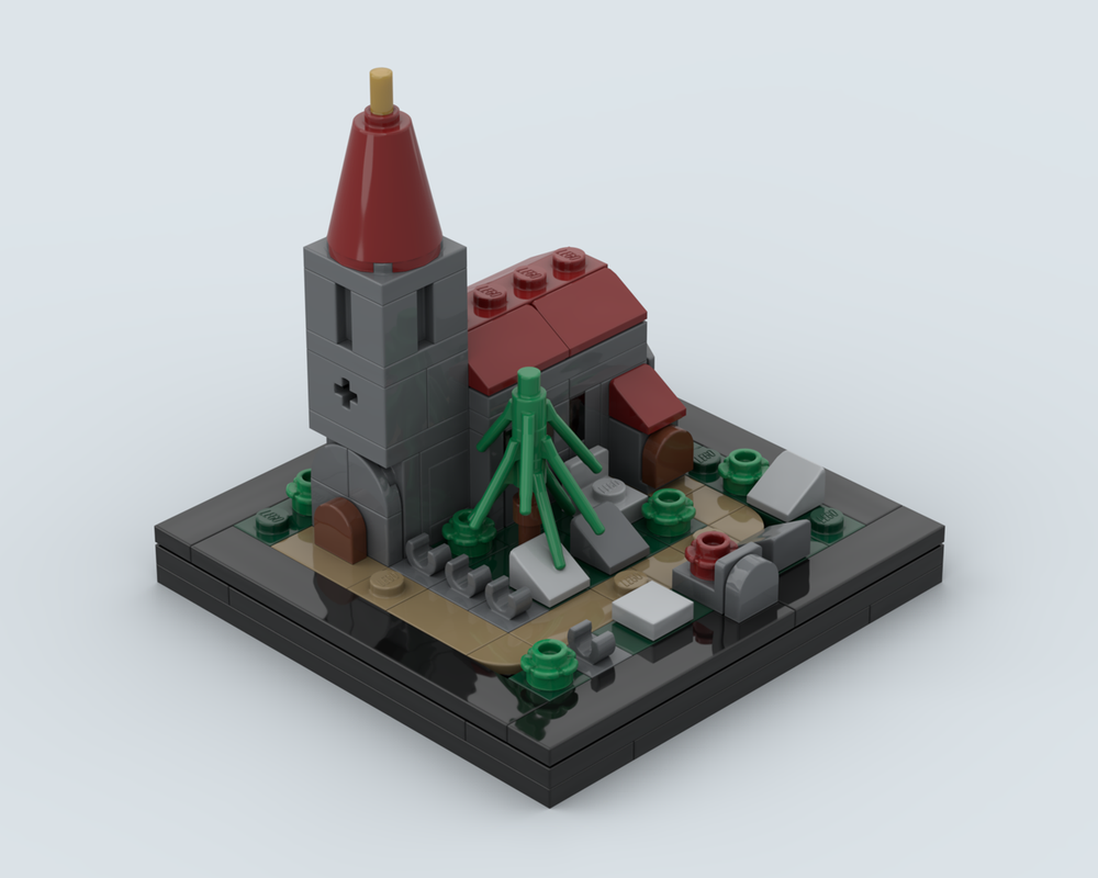 LEGO MOC Romanesque Stone Church Microscale Diorama by Balage64 ...