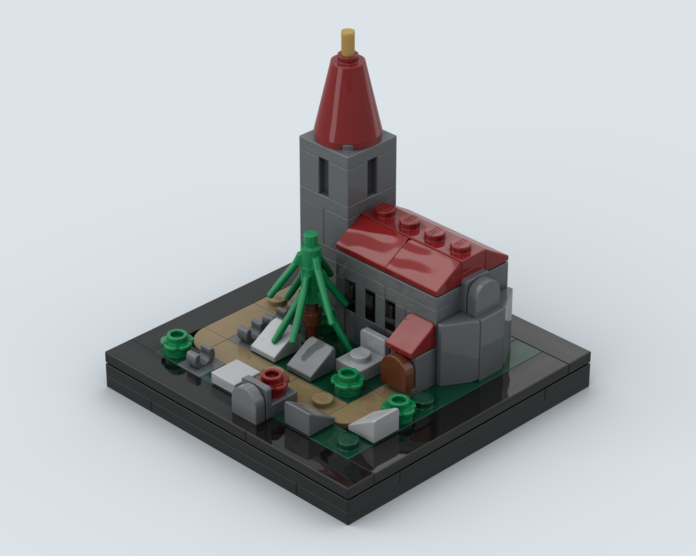 LEGO MOC Romanesque Stone Church Microscale Diorama by Balage64 ...