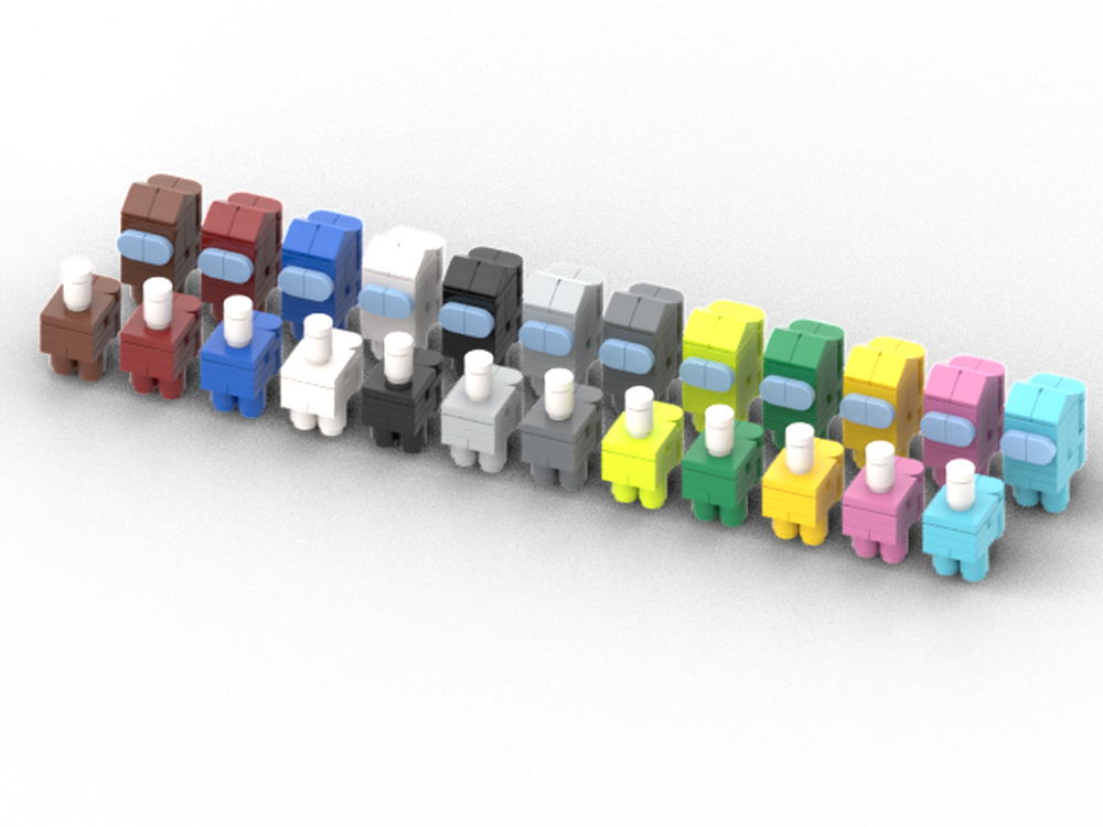 LEGO MOC Modular Skeld - Among Us Figures - Crewmates by LegacyLego ...