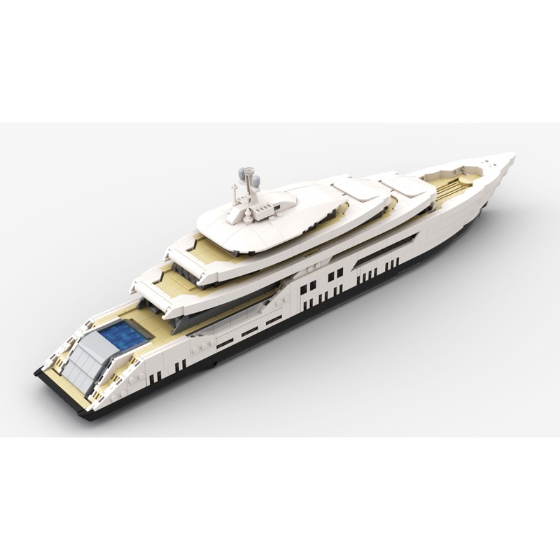LEGO MOC WHITE Luxury Yacht (Mini-Scale) by MrJBuilds | Rebrickable ...