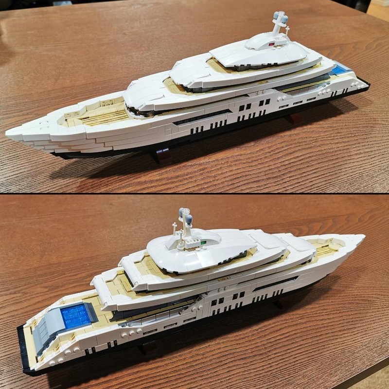LEGO MOC WHITE Luxury Yacht (Mini-Scale) by MrJBuilds | Rebrickable ...