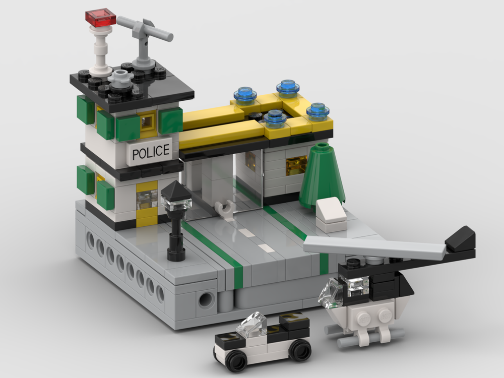 LEGO MOC 381, 588 - Police Headquarters (microscale version) by Kreher ...