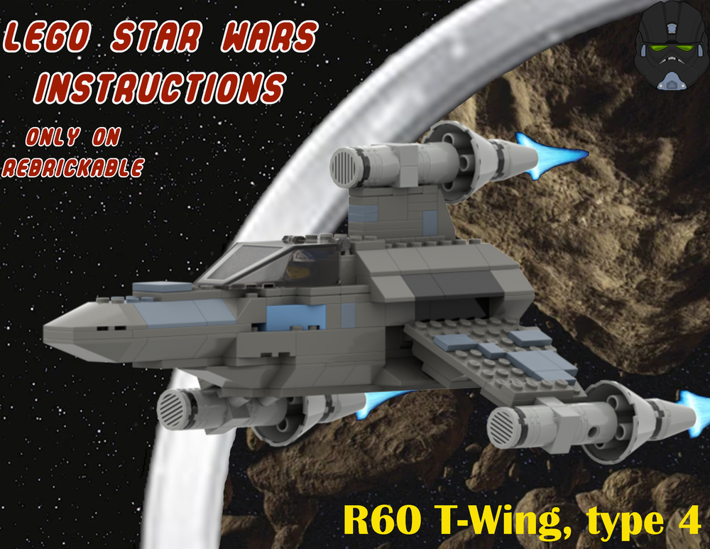 LEGO MOC Classic-Style T-Wing, Type 4 (Dark Grey Version) by ...