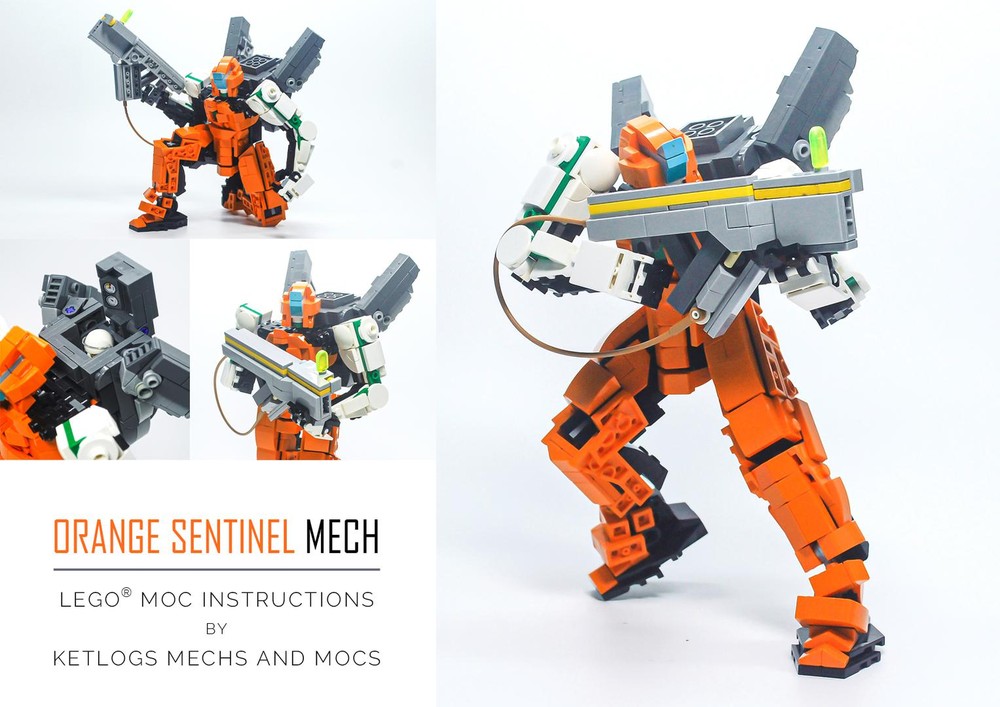 LEGO MOC Orange Sentinel Mech by ketlogs_mechs_and_mocs | Rebrickable ...