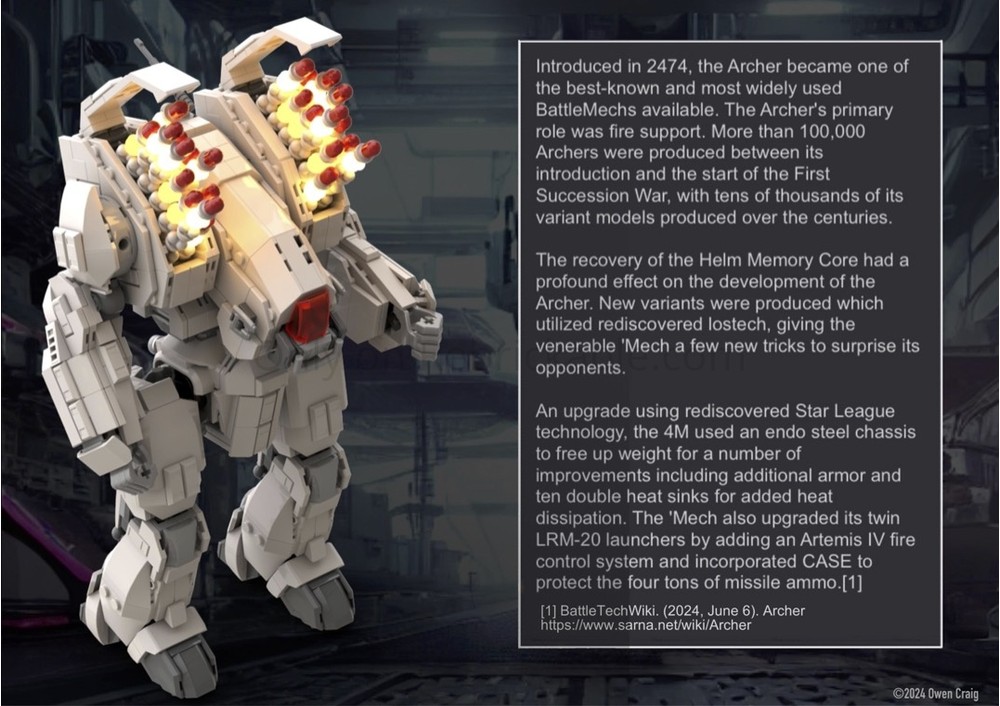 LEGO MOC Archer ARC-4M Battlemech by canuck33 | Rebrickable - Build ...