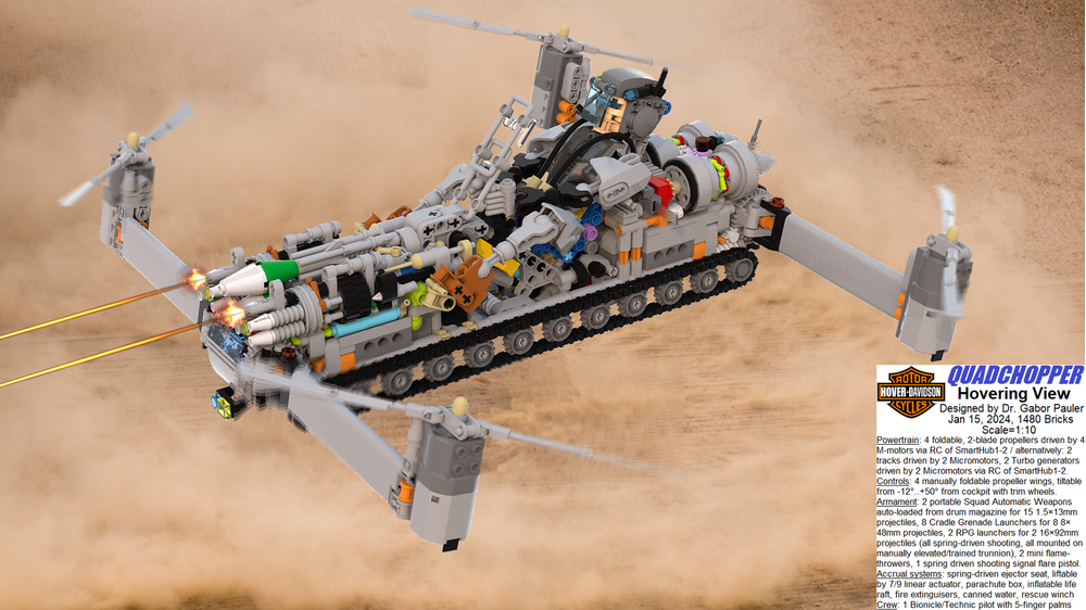LEGO MOC QuadChopper: Quadcopter/Tracked Chopper Transformer by ...