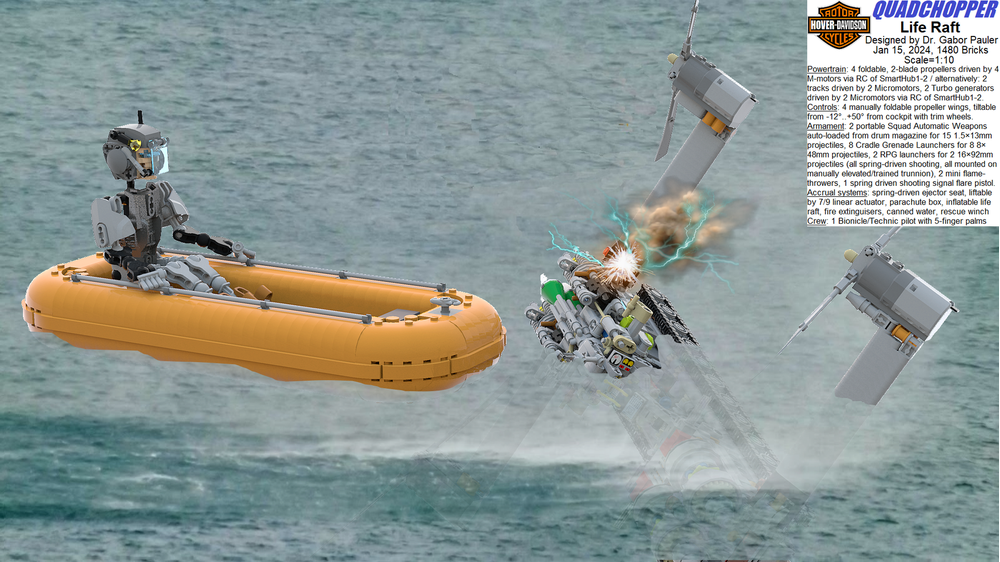 LEGO MOC QuadChopper: Quadcopter/Tracked Chopper Transformer by ...