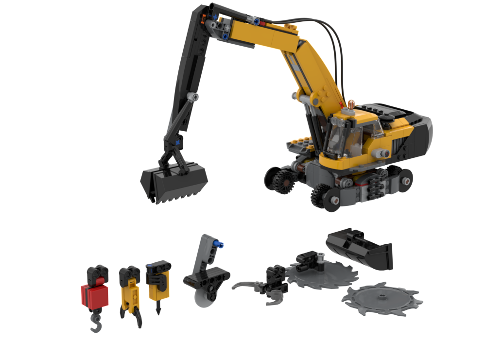 LEGO MOC Attachments for 60420 Yellow Construction Excavator by ...