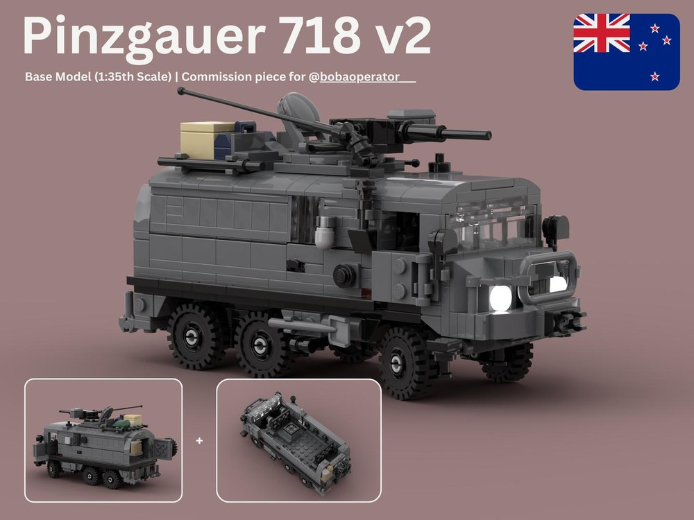 Lego Moc Pinzgauer 718 6x6 135th Scale Base Model By Zaturon