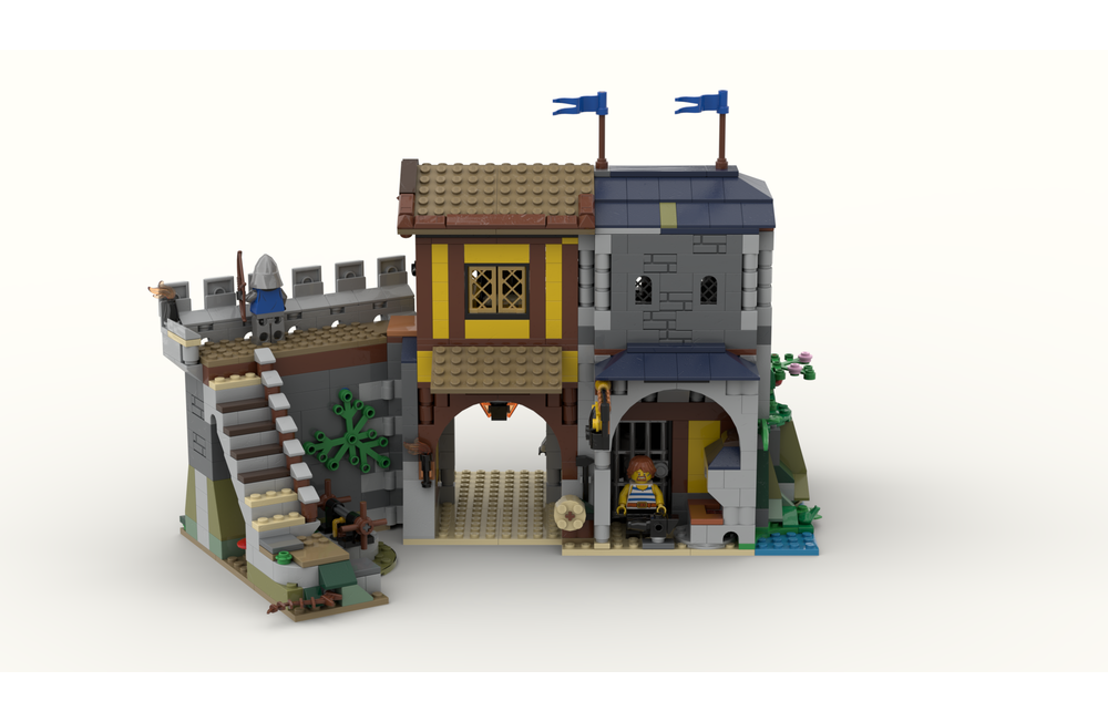 LEGO MOC Medieval City Gate by Modarius | Rebrickable - Build with LEGO