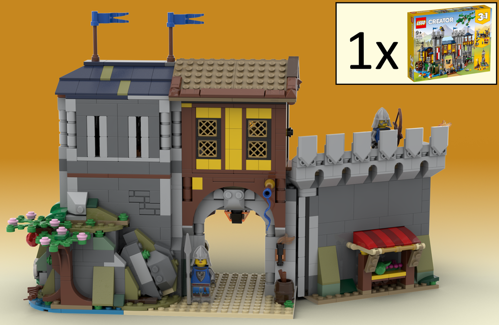 LEGO MOC Medieval City Gate by Modarius | Rebrickable - Build with LEGO
