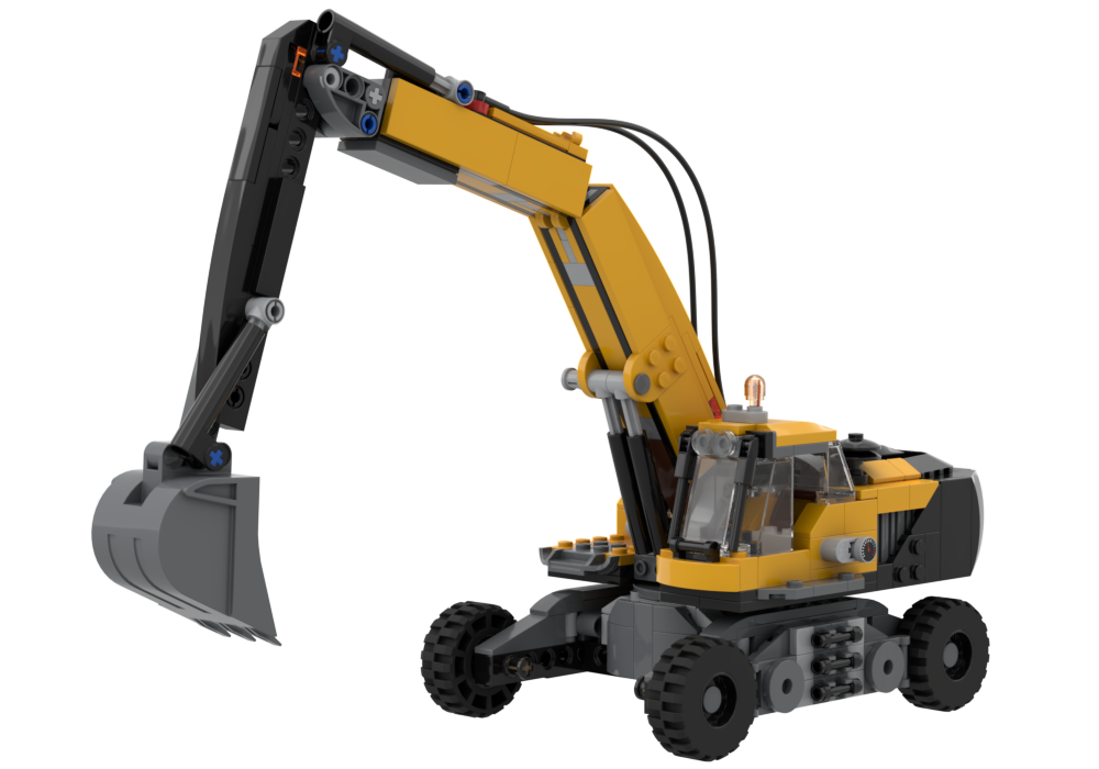 LEGO MOC Wheeled Base for 60420 Yellow Construction Excavator by ...