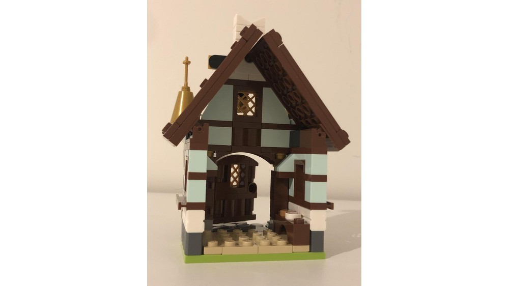 Lego Moc Medieval Chapel By Millenniumdice Rebrickable Build With Lego