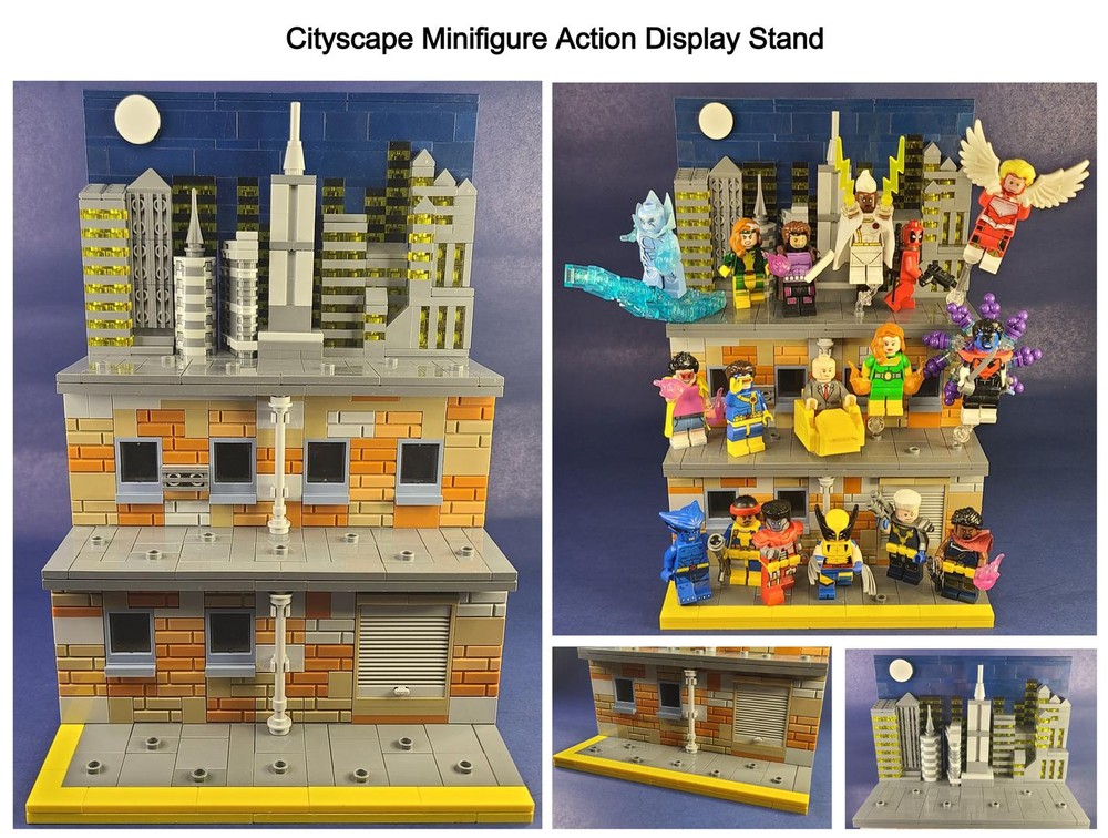 LEGO MOC Cityscape Night Alleyway Action Display Stand based on NECA ...