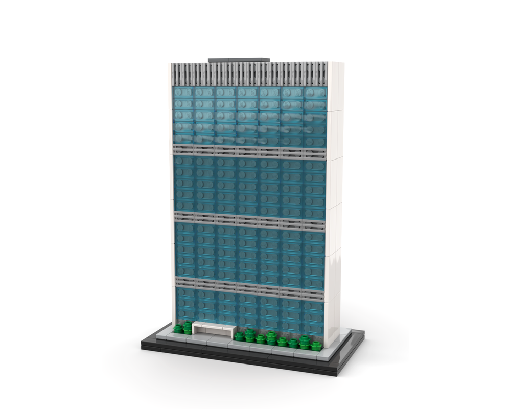 LEGO MOC UN Secretariat Building 1:800 Scale (United Nations) by SPBrix ...
