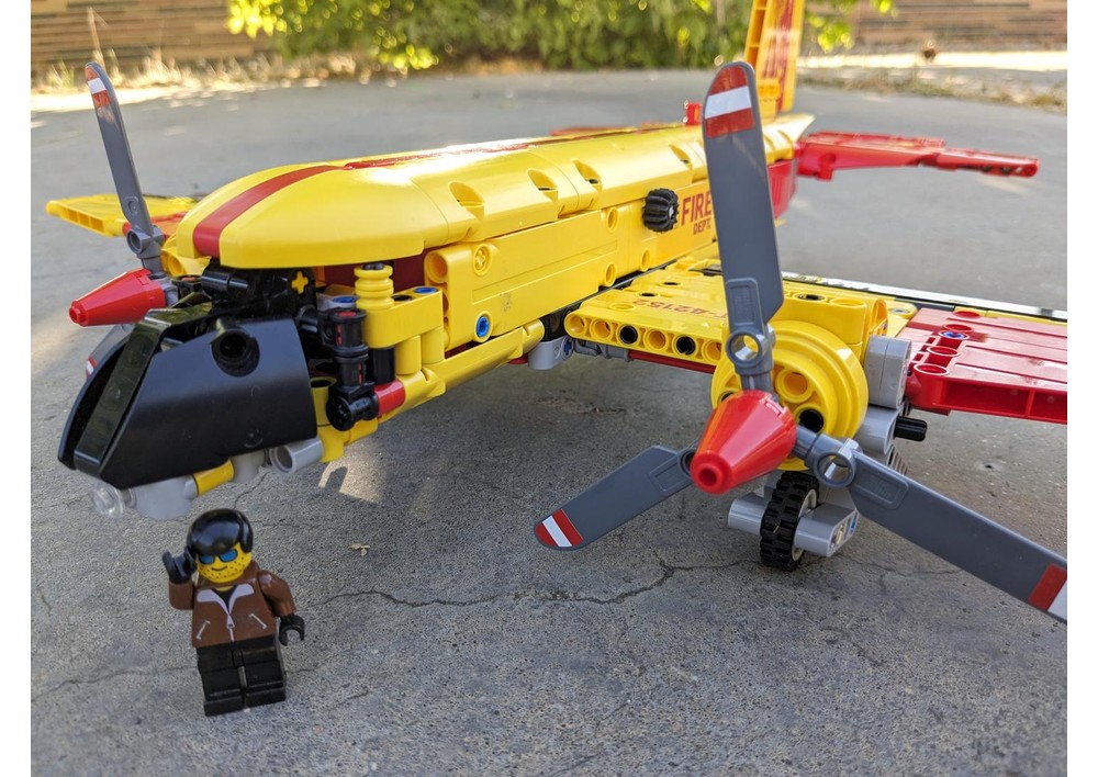 LEGO MOC C-47 Skytrain & P-47 Thunderbolt (42152 Firefighter Aircraft ...