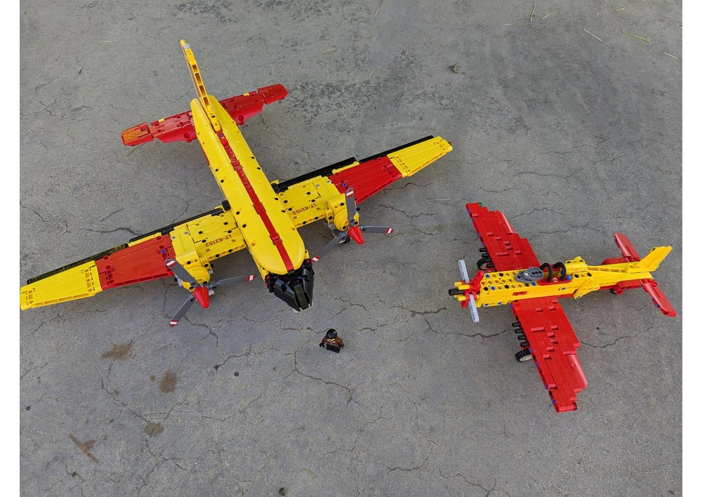 LEGO MOC C-47 Skytrain & P-47 Thunderbolt (42152 Firefighter Aircraft ...