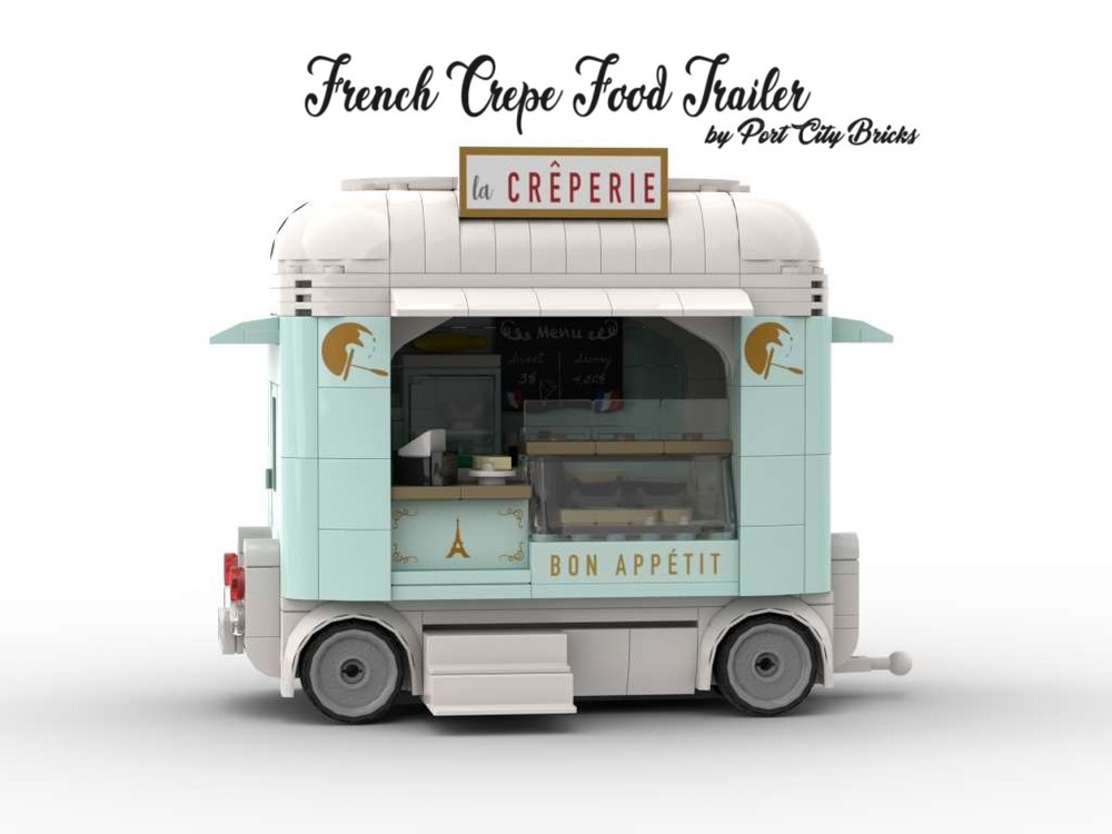LEGO MOC French Crepe Food Trailer (La Creperie) - Market Stall Series ...