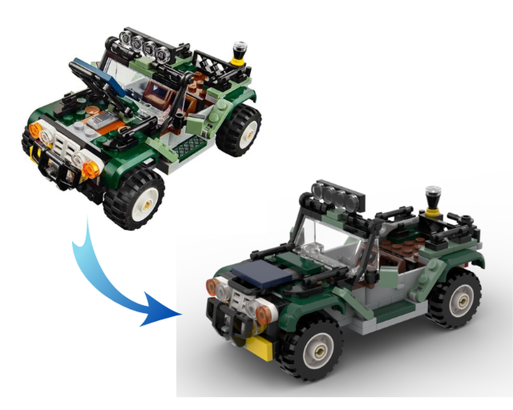 LEGO MOC 75935 8-studs-wide Jeep from Legend of Isla Nublar MOD by ...