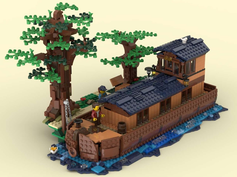 LEGO MOC Barge on the canal by Niouls | Rebrickable - Build with LEGO