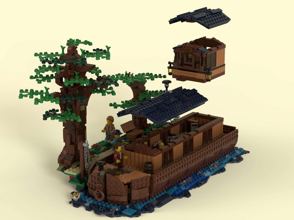 LEGO MOC Barge on the canal by Niouls | Rebrickable - Build with LEGO