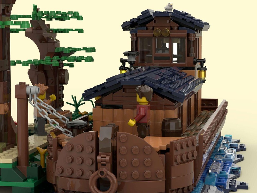 LEGO MOC Barge on the canal by Niouls | Rebrickable - Build with LEGO
