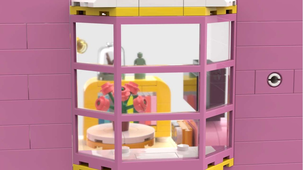 Lego Moc Cozy Tv Room By Brickflowers Rebrickable Build With Lego