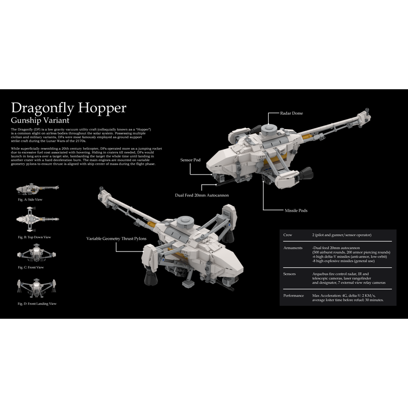 LEGO MOC Dragonfly Gunship by BigSkwigg | Rebrickable - Build with LEGO