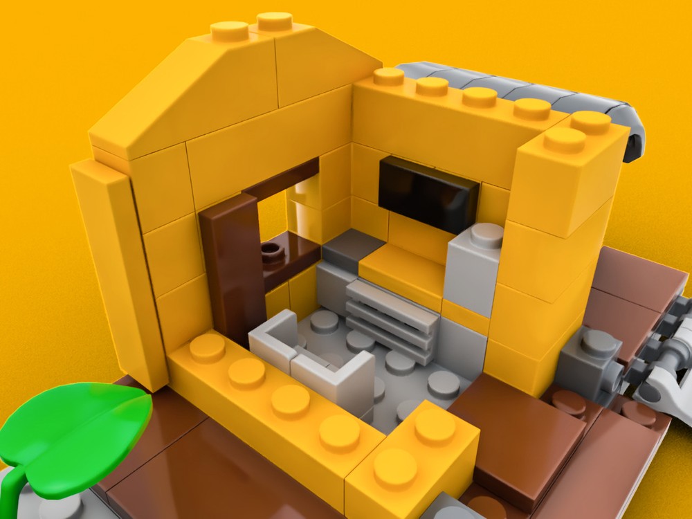 LEGO MOC Cottage w/ Interior + Mini Car by vplameniraket | Rebrickable ...