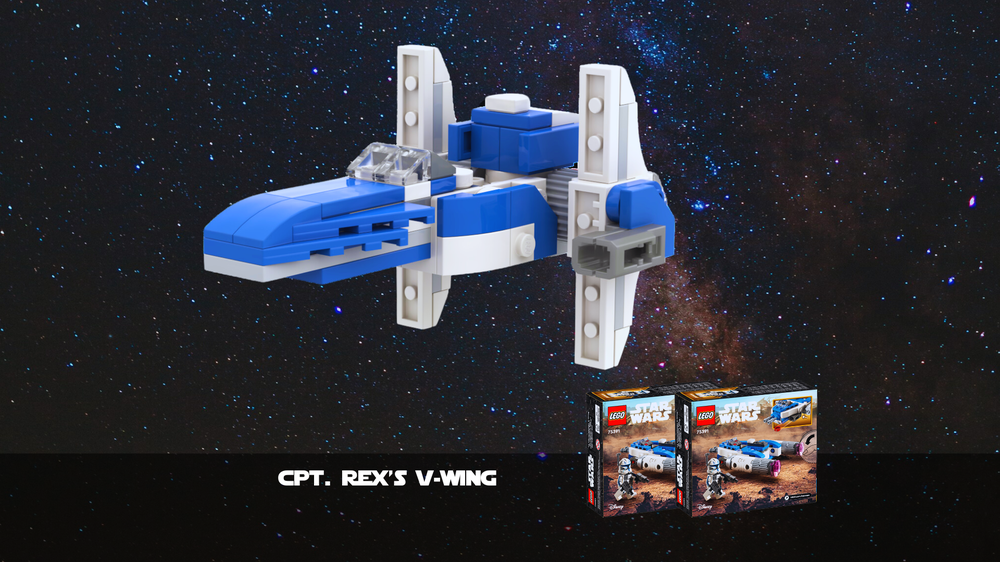LEGO MOC Cpt. Rex's V-Wing microfighter - 2 x 75391 alternative by ...
