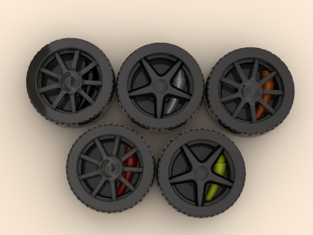 LEGO MOC Speed Champions Wheels with Brakes by Xayadude | Rebrickable ...