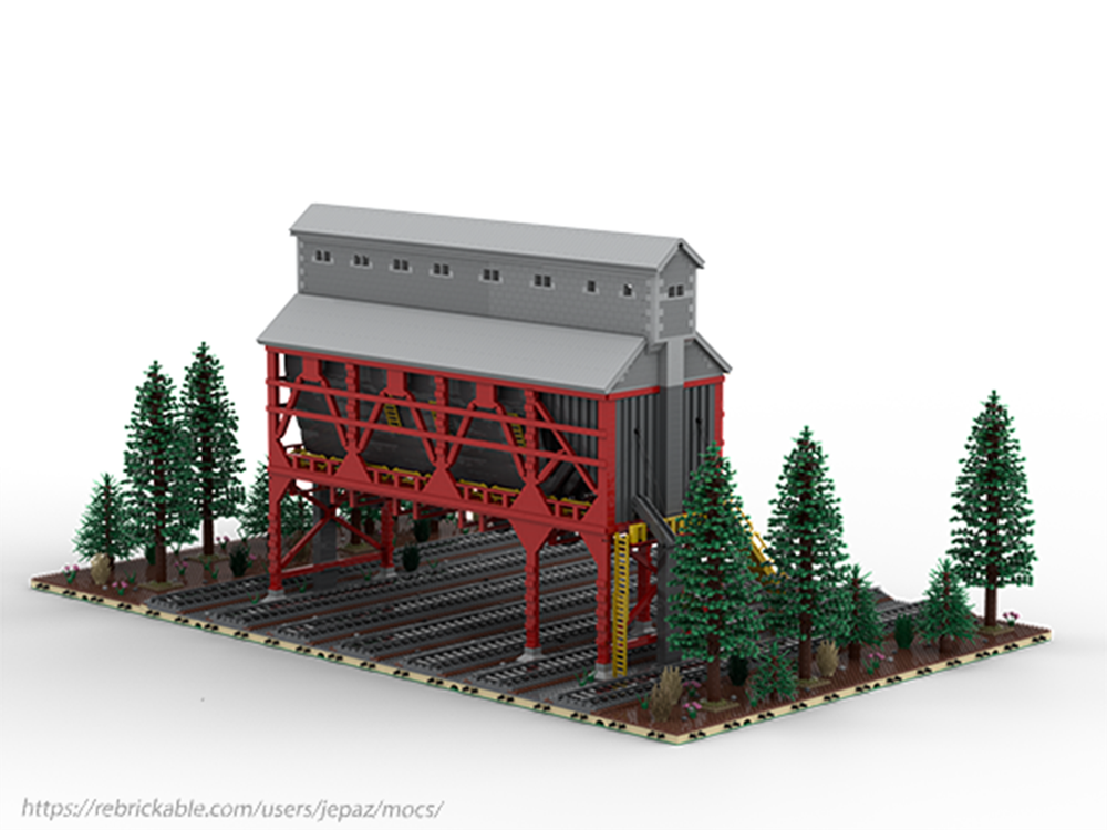 LEGO MOC Cheyenne 650 Ton Coal Bunker by jepaz | Rebrickable - Build ...