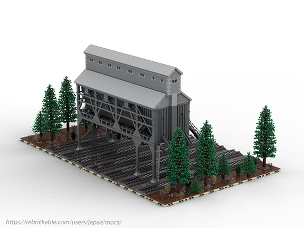 LEGO MOC Cheyenne 650 Ton Coal Bunker by jepaz | Rebrickable - Build ...