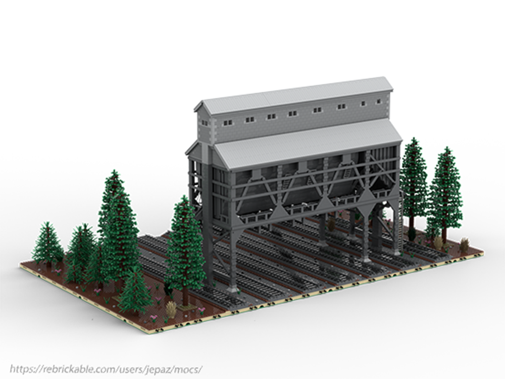 LEGO MOC Cheyenne 650 Ton Coal Bunker by jepaz | Rebrickable - Build ...