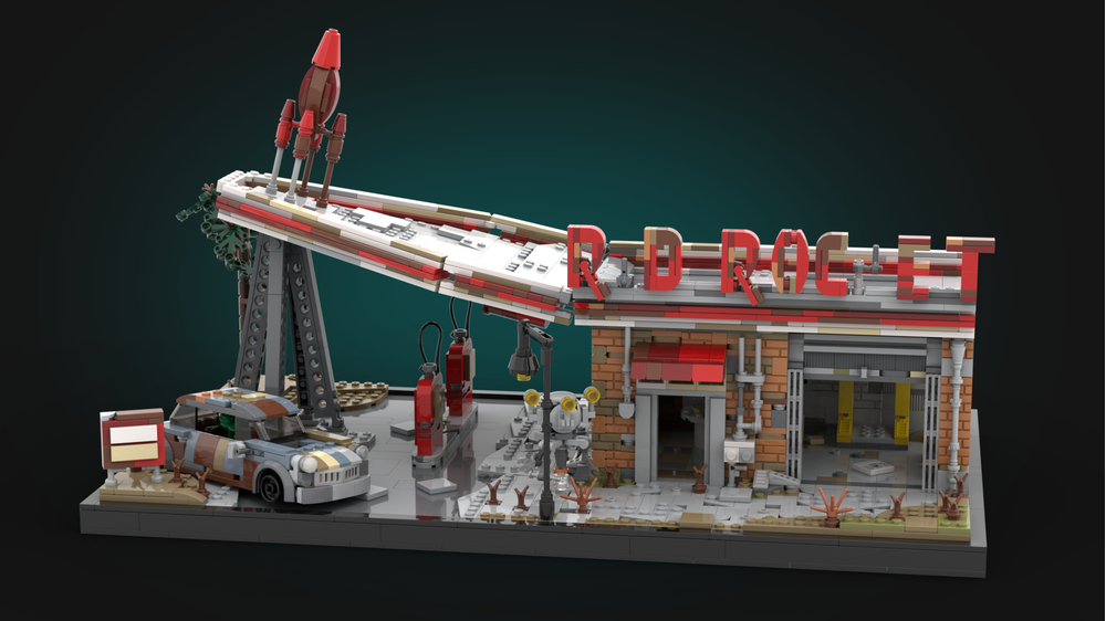 Lego Moc Red Rocket Fallout 4 Diorama By Obiblock Rebrickable
