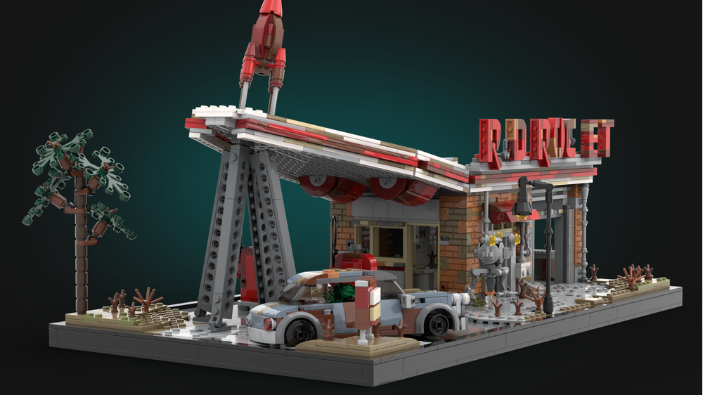 Lego Moc Red Rocket Fallout 4 Diorama By Obiblock Rebrickable