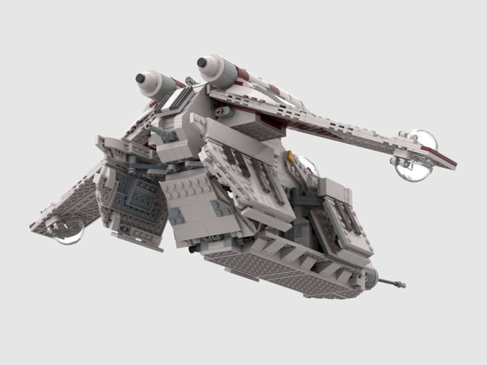 Lego Moc Republic Gunship Clone Wars Version Simple Doors Mod By