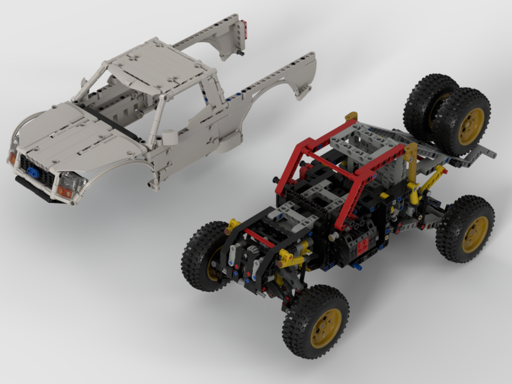 LEGO MOC Trophy Truck with realistic suspension, Powered UP version by ...