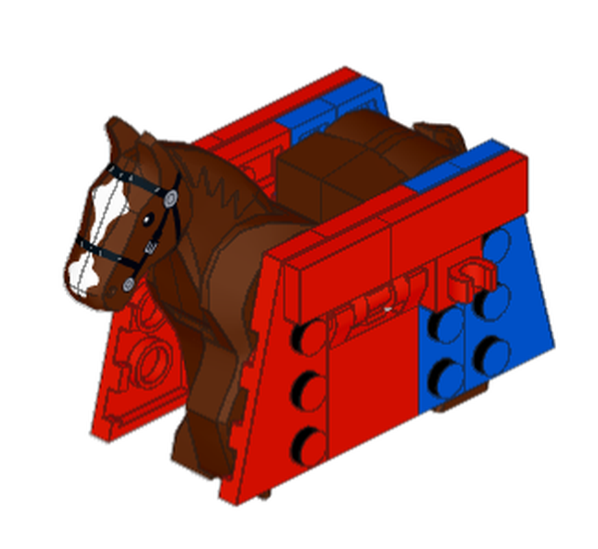 LEGO MOC Lion Knight Horse Barding by BrickCastleFan | Rebrickable ...