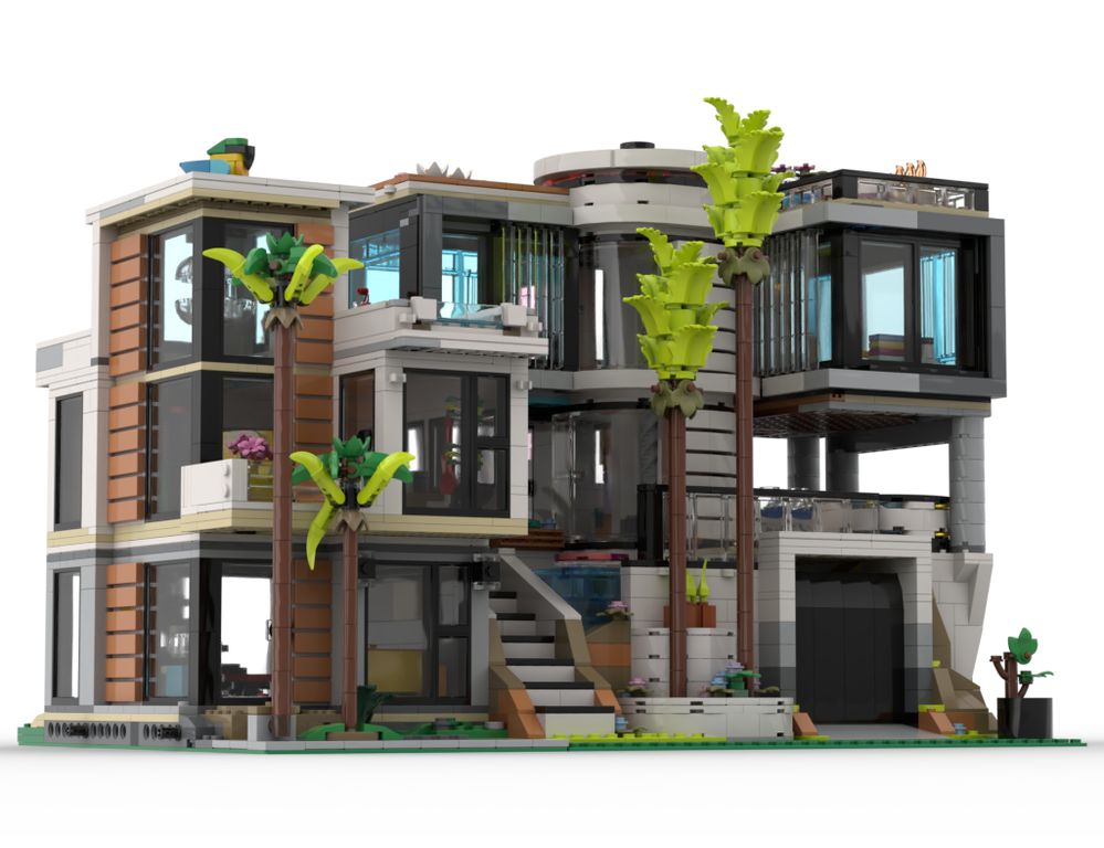 LEGO MOC-186563 Modern House - Half Base by Brick Artisan | Rebrickable ...