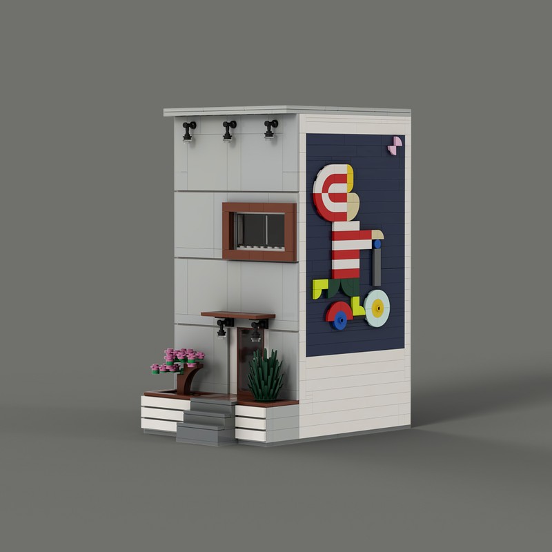 LEGO MOC-186597 Modern architecture with wall paintings by xiaowang ...