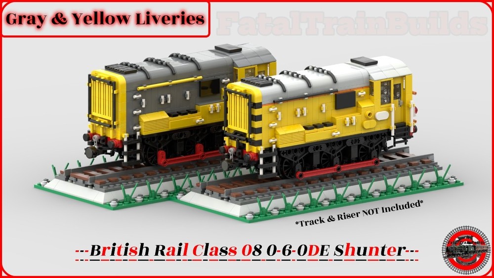 LEGO MOC (Pack) Lego BR Class 08 0-6-0DE Shunter (1:48 Scale) (Yellow ...
