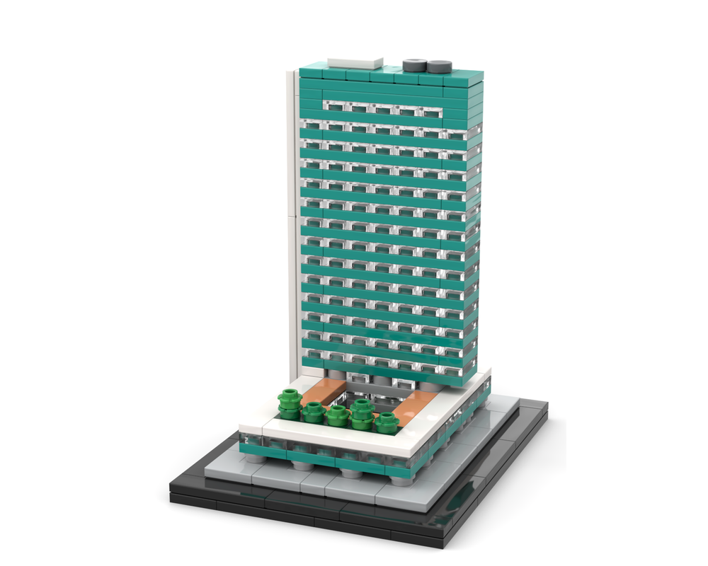 Lego Moc Lever House 1800 Scale New York By Spbrix Rebrickable