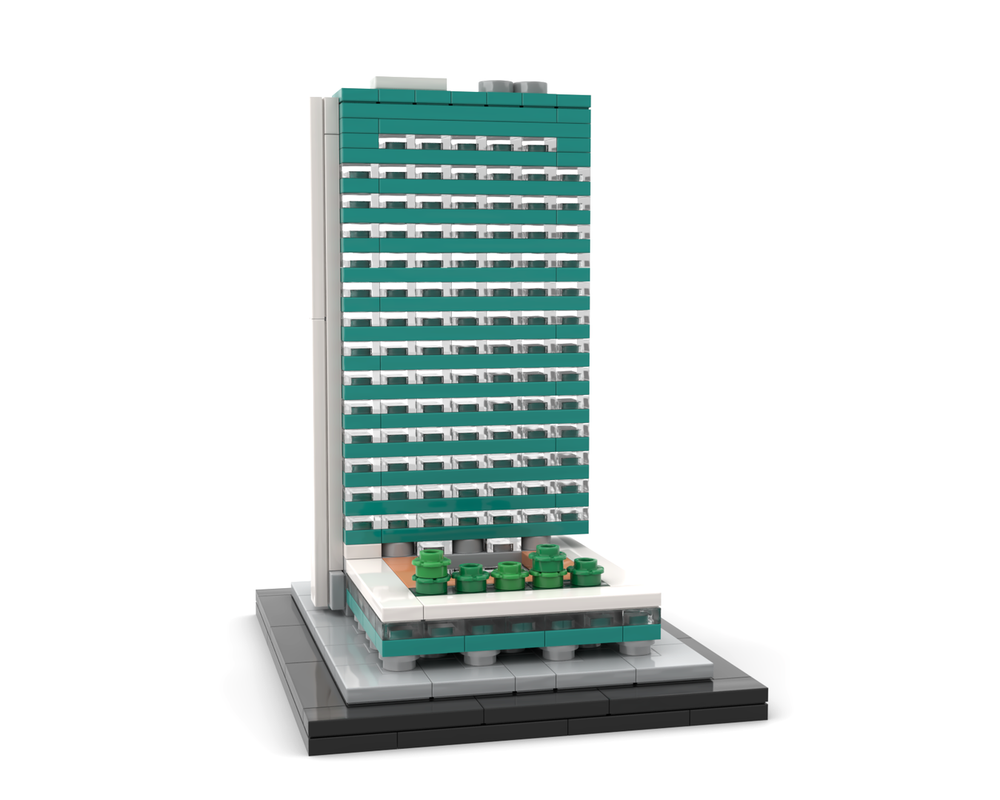 Lego Moc Lever House 1800 Scale New York By Spbrix Rebrickable