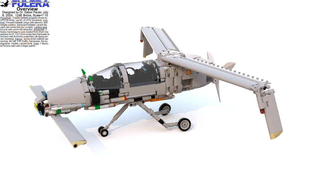 LEGO MOC Foldable Ultralight Electric Reconnaissance Aircraft by ...